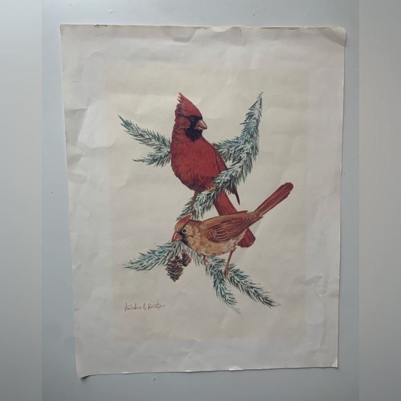 Art | Vintage Nicholas Rosato Cardinal Unframed Print | Poshmark
